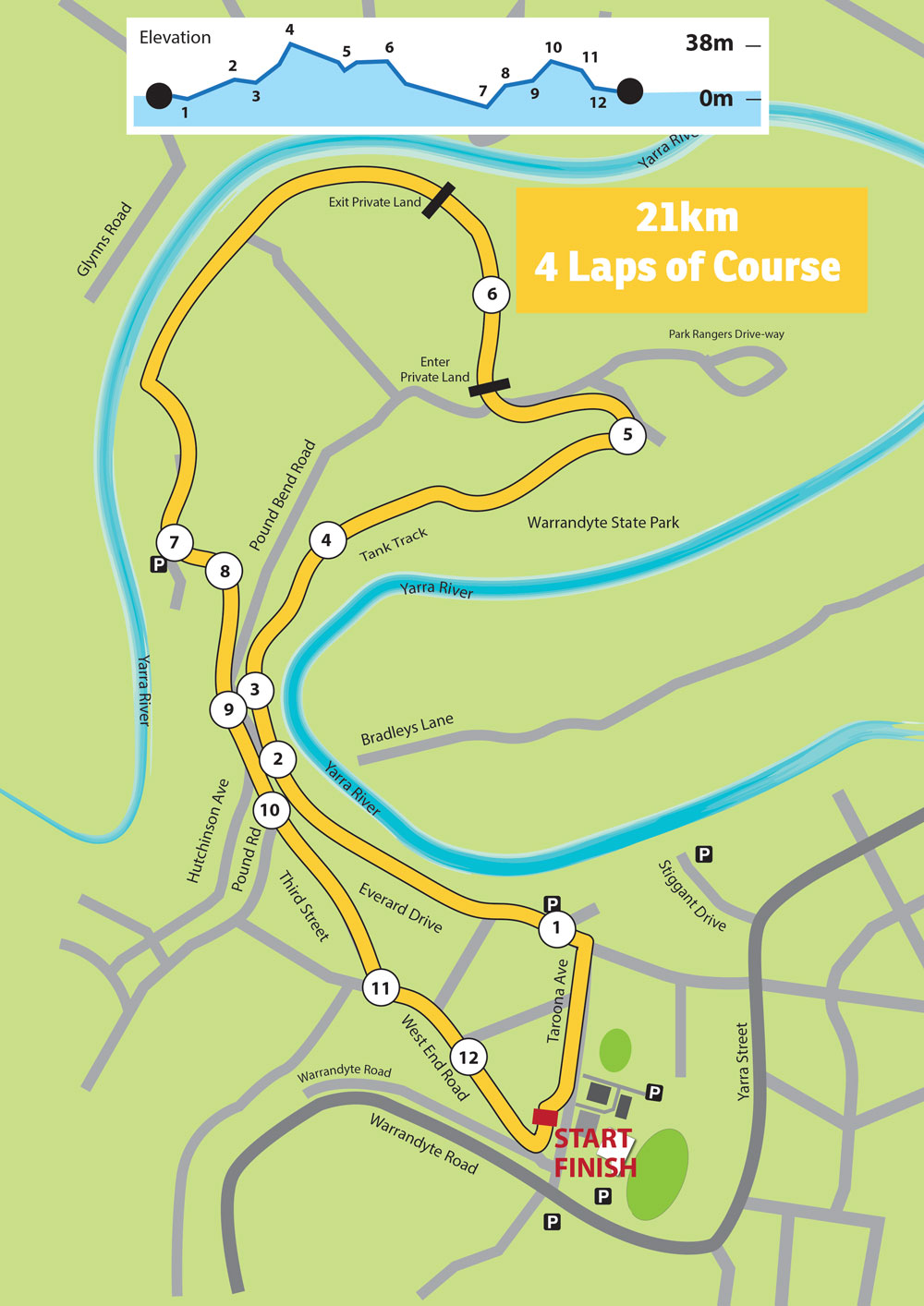 21KM COURSE - WCB Run Warrandyte 2021