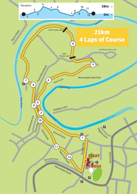 21KM COURSE - WCB Run Warrandyte 2022