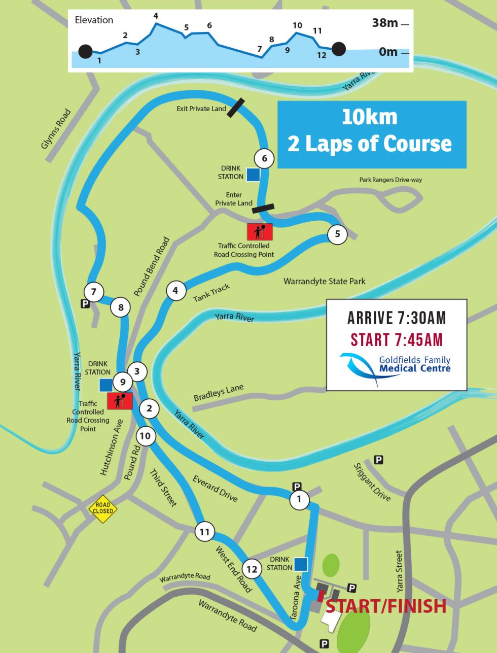 10KM COURSE | WCB Run Warrandyte 2024
